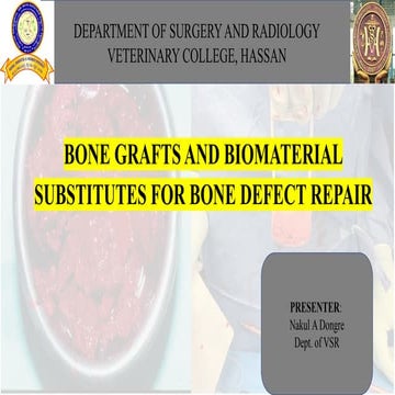 bone grafts and biomaterial substitutes for bone defect repair | PPTX