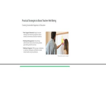 Strategies to boost the teacher well being | PPTX