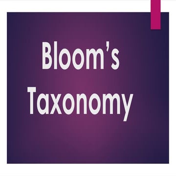 Bloom's Taxonomy PowerPoint Presentation.pptx