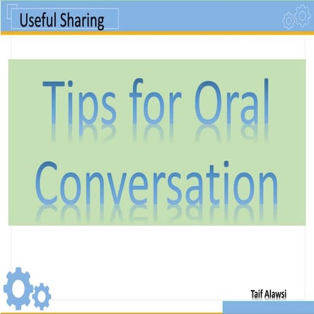 Tips for Oral Conversation | PPT