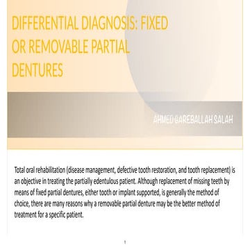 inducation for fixed and removable partial denture | PDF