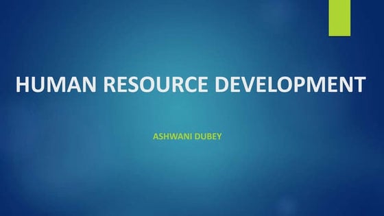 Human resource development powerpoint | PPT