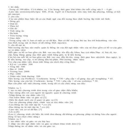 đề thi java ptit | PDF