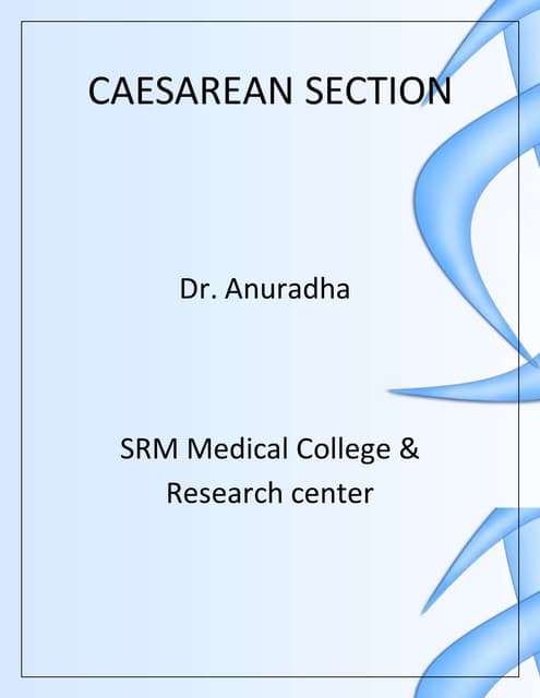 Caesarean section - indications and types | PPTX | Pregnancy ...