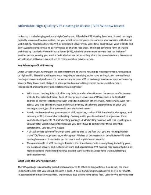 A Comprehensive Guide to Italy VPS Servers: Features and Benefits | PPT