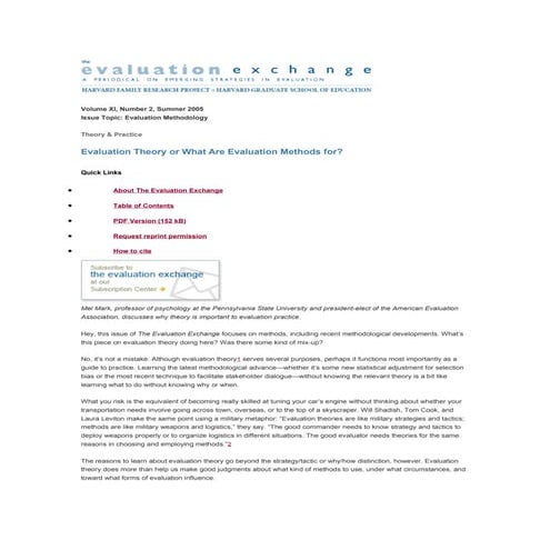 Evaluation theory tree | PPTX