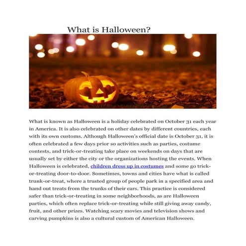 What is Halloween | PDF