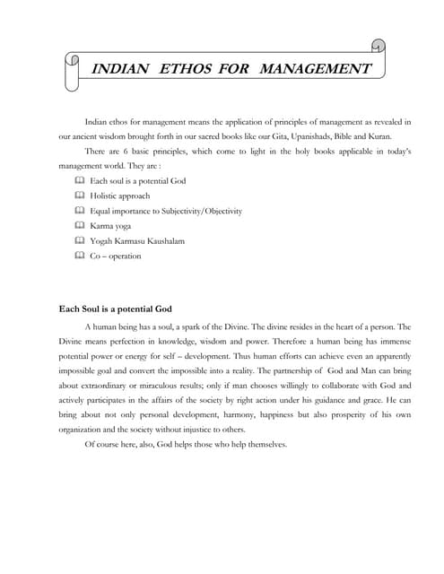 Unit 1 - Indian Ethos – An Overview.pptx | Hinduism | Religion ...