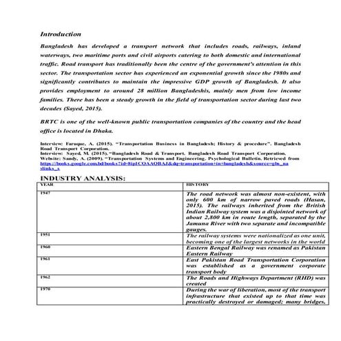 Bangladesh Road Transport Corporation-BRTC | DOCX