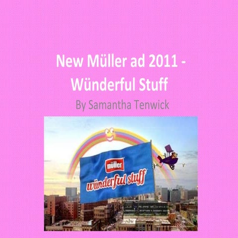 Analysis of Müller Advert | PPT