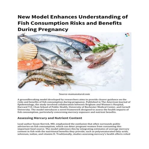 Risks and Benefits of Fish Consumption During Pregnancy | The ...