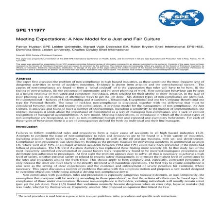 New model for a just and fair culture april 2008 posted april 2011 | PDF