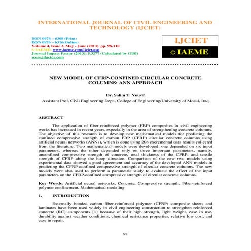 New Model Of Cfrp Confined Circular Concrete Columns Ann Appr Pdf