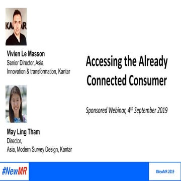 Accessing the Already Connected Consumer | PPT