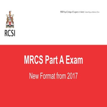 New MRCS Part A Exam format | PPTX