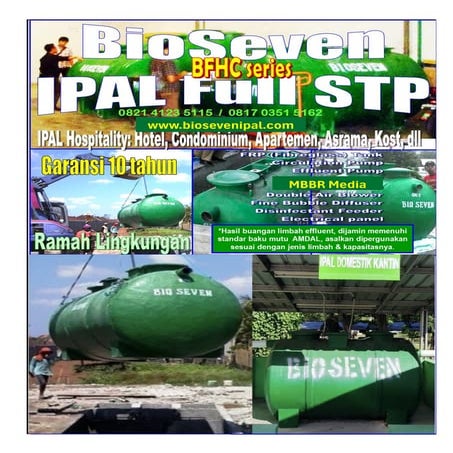 MBR + MBBR system >>> NEW Mrt'25 BROSUR IPAL BioSeven Full STP (BFHC series).pdf
