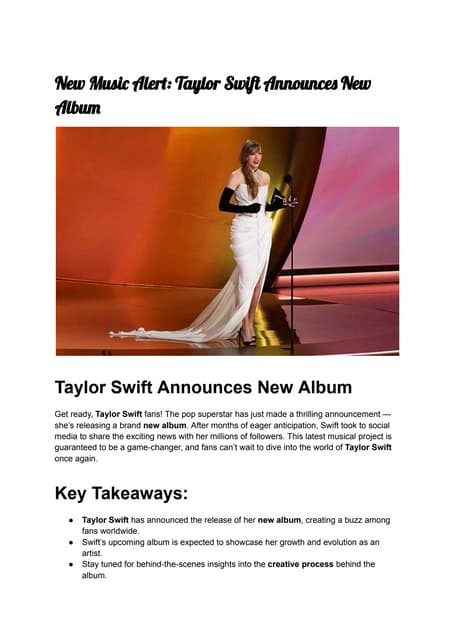 Taylor swift powerpoint | PPT