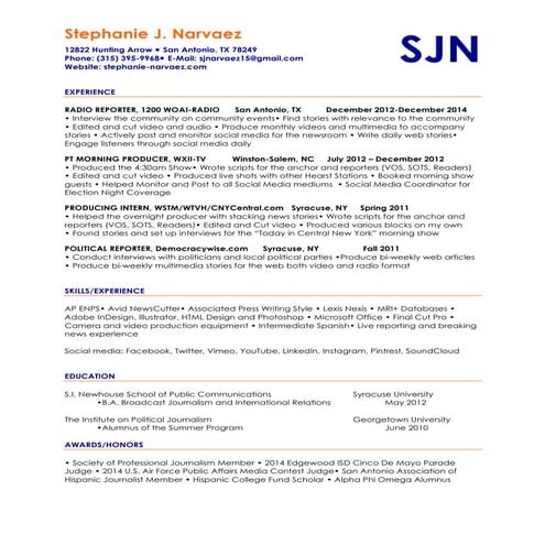 Newnewnew resume sn2014 | PDF