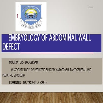 new new TEGENE,JIMMA, ETHIOPIAN CONGENITAL ABDOMINAL WALL DEFECT | PPT