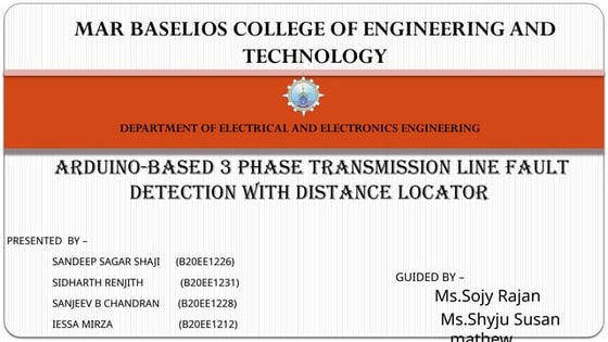 UNDERGROUND CABLE FAULT DISTANCE DETECTOR | PPTX