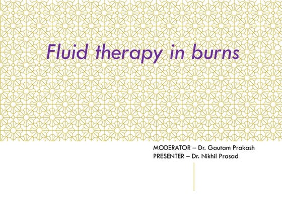 Guidelines and formulas for fluid replacement in burn patients | DOCX ...