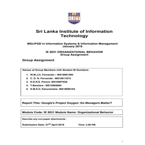 OB group assignment | PDF