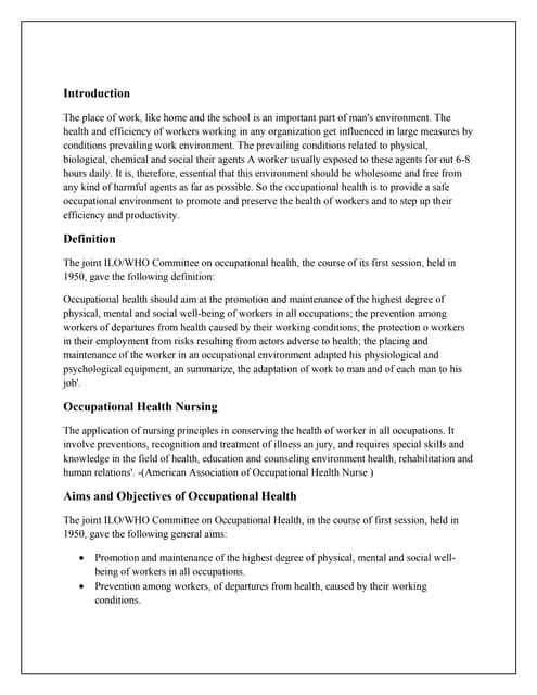 The importance of occupational safety and healthy | PPT