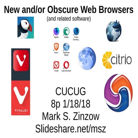 New or obscure web browsers (4x3 draft 5) | ODP