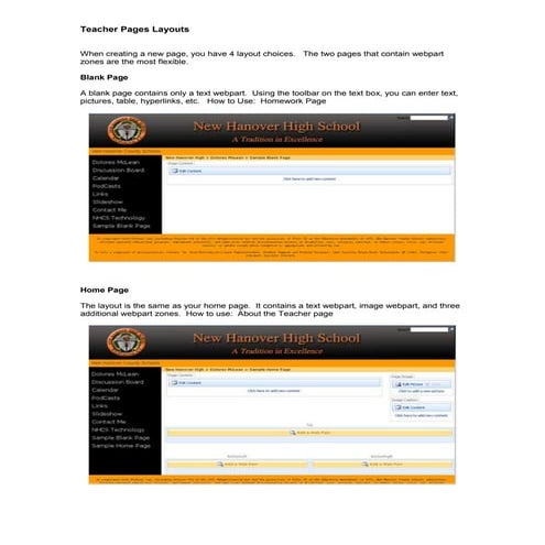 New Page Layouts | DOC