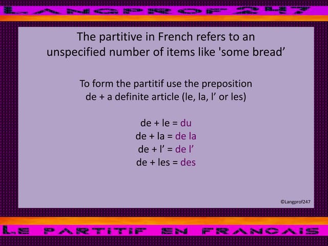 Les adjectifs BAGS/BANGS | PPT