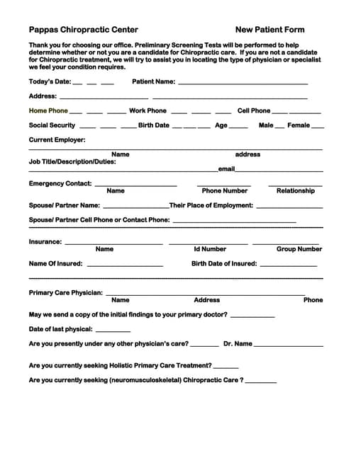Pregnant patient form | PDF