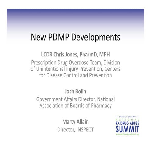 New pdmp developments_final | PPT