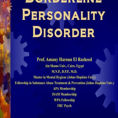 New perspectives in borderline personality disorder | PPT