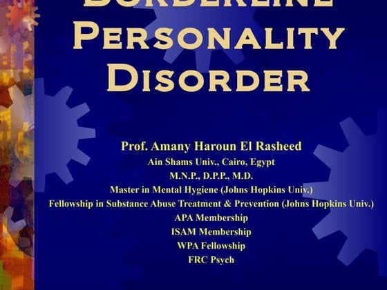 Borderline Personality Disorder | PPT