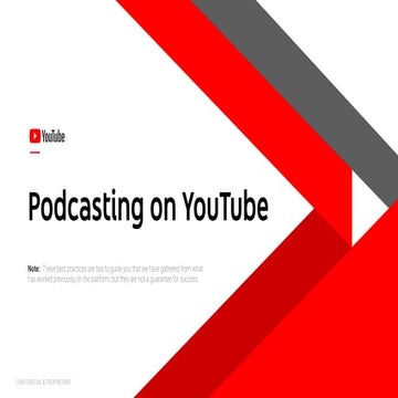 Podcasting On YouTube Guidebook | PPT