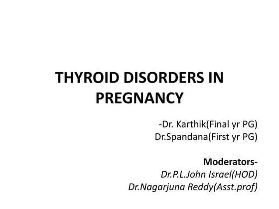 Thyroid Disorder in Pregnancy | PPT