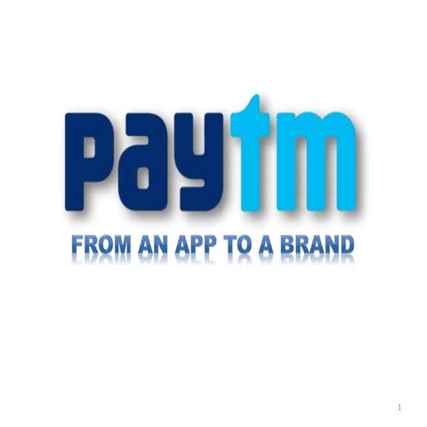 PAYTM - FROM AN APP TO A BRAND | PPTX
