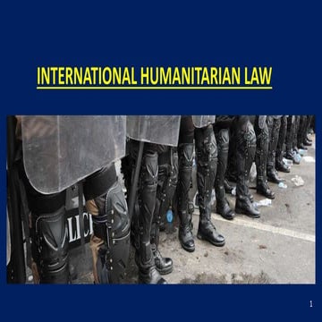 international humanitarian law and security | PPT