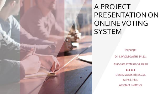 Online voting system project | DOCX