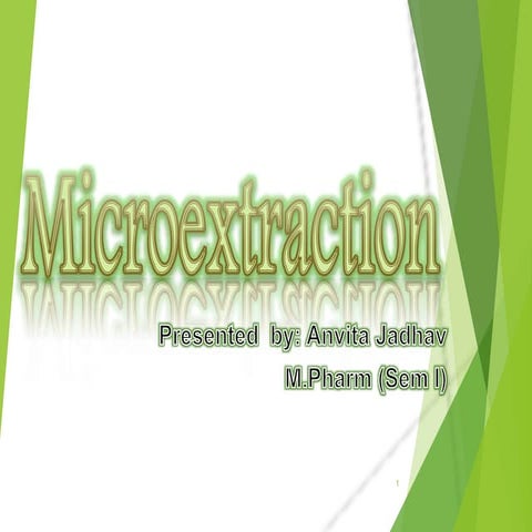 Microextraction | PPTX
