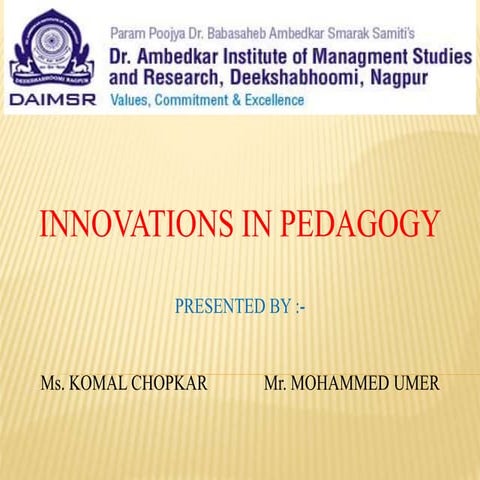 Innovation in Pedagogy ( Art of Teaching ) | PPTX