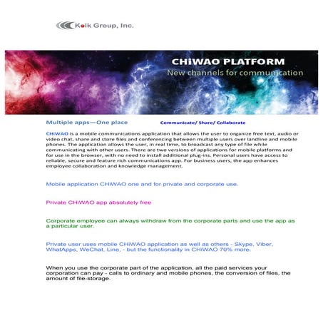 CHiWAO PLATFORM CONTINUE | PDF | Computer Software and Applications | Computing
