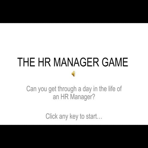 HR Manager Game RHRI | PPTX