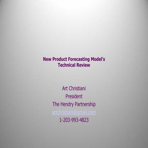 New Product Forecasting Models Review | PDF | Business | Business and ...
