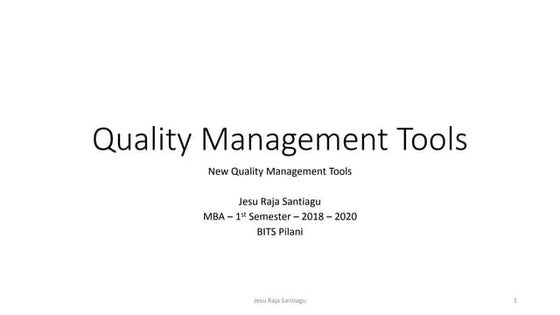 Basic quality management tools | PPT