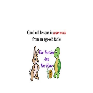 Motivational story on Team Building - New Rabbit and Tortoise Story | PPTX