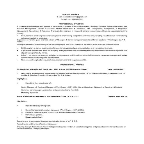 Sumeet resume | DOCX