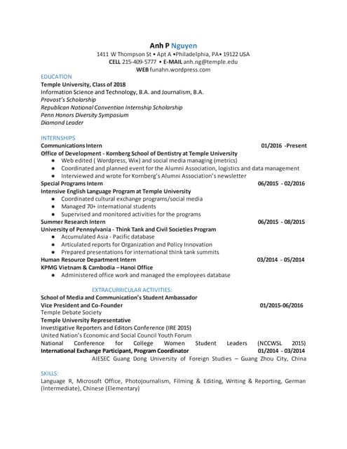 Resume CAPs | PDF