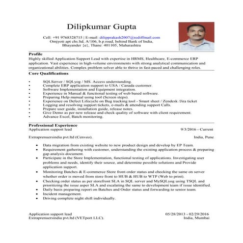 Pavan Kumar -Resume | PDF