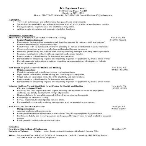 The Resume of Sabrina Burch- Johnson 2 | DOCX
